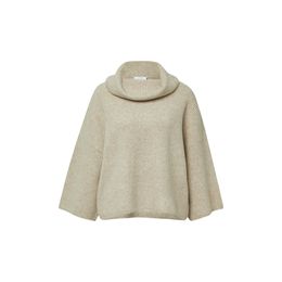 Strickpullover comma, Damen, Gr. M (38), beige melange, Strick, Obermaterial: 50% Polyester, 30% Polyacryl, 11% Polyamid, 5% Wolle, 4% Elasthan, meliert, regular fit normal, ohne Ausschnitt, Pullover, im Boxy Fit