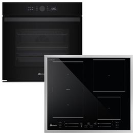 Bauknecht Backofen-Set "BAKO 940 Airfry Flex", Energieeffizienz: A+ (A+++-D), schwarz, Herdsets, AirFry-Funktion – die gesündere Alternative zur Fritteuse