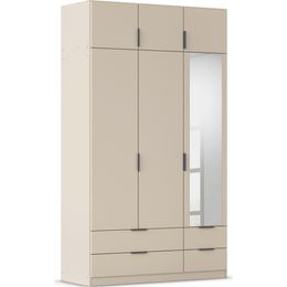 Kleiderschrank Rauch "Drehtürenschrank Schrank Garderobe Ankleide Schlafzimmer LAGOA", beige (champagner), B:136cm H:235cm T:54cm, Holzwerkstoff, Schränke, geräumige Schubladen, 3 Breiten, optional mit Aufsatz MADE IN GERMANY
