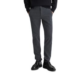 Marc O'Polo Chinohose MARC O'POLO "aus Bio-Baumwoll-Lyocell-Mix", Herren, Gr. 31, Länge 34, multi, schwarz navy, Obermaterial: 49% Baumwolle, 48% Viskose, 3% Elasthan, gemustert, figurbetont normal, Hosen