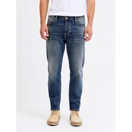Jack & Jones Comfort-fit-Jeans JACK & JONES "JJIMIKE JJCOOPER ST 335 BF", Herren, Gr. 30, Länge 30, blau denim pack:mid blau, Denim/Jeans, Obermaterial: 99% Baumwolle, 1% Elasthan, Abriebeffekte, comfort fit, Jeans