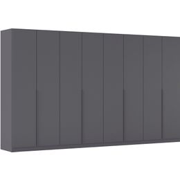 Drehtürenschrank Rauch "Kleiderschrank Schrank Garderobe AGORDO TOPSELLER Schlafzimmer", graumetallic, B:360cm H:210cm T:54cm, Holzwerkstoff, Schränke, durchdachte Innenausstattung, in 7 Breiten und 2 Höhen MADE IN GERMANY, Topseller