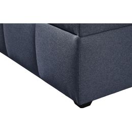 Boxbett Home Affaire, denim, blau, B:212cm L:210cm, Komplettbetten, Boxbett mit Bettkasten, inkl. Topper