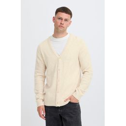 Strickjacke Blend "BHBRANKO CARDIGAN KNIT", Herren, Gr. L, crockery melange, Strick, Obermaterial: 60% Wolle, 40% Nylon, unifarben, regular fit hüftbedeckend, V-Ausschnitt, Strickjacken