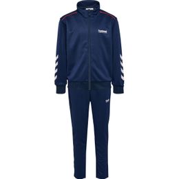 Trainingsanzug Hummel, Kinder, Gr. 134, marineblaus, Obermaterial: 100% Polyester, Sportanzüge