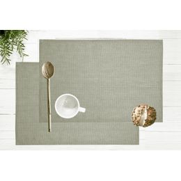 Platzset my home "Aolva", beige, B:45cm L:30cm, Obermaterial: 100% Polyester, Platzsets, 45 x 30 cm, Strukturiert, modern, basic, Esszimmer, Wohnzimmer, Deko
