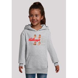 Kapuzenpullover F4NT4STIC "Kellogg's Corn Flakes Cereal Box Children Retro", Mädchen, Gr. 110/116, erdgrau, Obermaterial: 65% Baumwolle, 35% Polyester, relaxed fit, Pullover, Premium Qualität