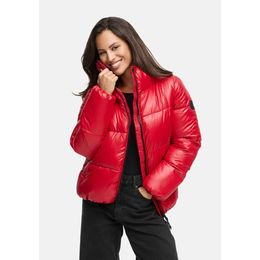 Winterjacke Marikoo "Hazalee", Damen, Gr. L, deep rot, Obermaterial: 100% Polyester; Futter: 100% Polyester; Wattierung: 100% Polyester; Ärmelfutter: 100% Polyester, Jacken, mit leicht gläzendem Obermaterial und hohem Kragen