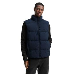 Steppjacke Tom Tailor Denim, Herren, Gr. L, sky captain blau, Steppware, Obermaterial: 100% Polyester. Futter: 100% Polyester, Strukturmuster, unifarben, regular fit taillenbedeckt, Jacken, mit Taschen