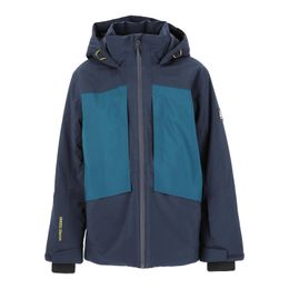 Skijacke WHISTLER "Kingland jr.", Herren, Gr. 128, blau (dunkelblau, blau), 100% Polyester, mehrfarbig, normal, ohne Ausschnitt, Jacken, mit wasserdichter Eigenschaft