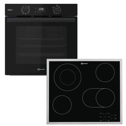 Bauknecht Elektro-Herd-Set "BAKO 760 Steam BL", Energieeffizienz: A+ (A+++-D), schwarz, Herdsets, GentleSteam - für ein saftiges Inneres und ein knuspriges Äußeres