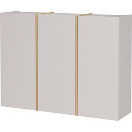 Mehrzweckschrank Germania "GW-Libbiano Plus", kaschmir, navarra, eiche, nachbildung, B:138cm H:103cm T:38cm, Spanplatte, Schränke, griffloses Design mit Balkonoptik