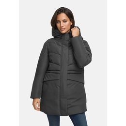 Winterjacke Marikoo "Delilah", Damen, Gr. S, anthrazit, Obermaterial: 100% Polyester; Futter: 100% Polyester; Wattierung: 100% Polyester; Ärmelfutter: 100% Polyester, Jacken, mit kuschelig warmem Teddyfleece und hohem Kragen