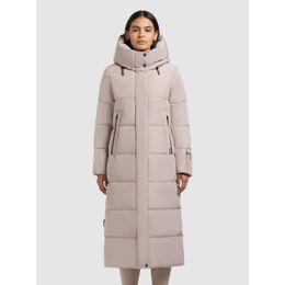 Steppmantel Khujo "SOULANI5 MATT", Damen, Gr. M (38), dusty beige, Steppware, Obermaterial: 100% Polyester. Futter: 100% Nylon. Wattierung: 100% Polyester, unifarben, wadenlang, elastischer Bund, Mäntel