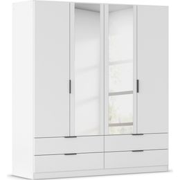 Kleiderschrank Rauch "Drehtürenschrank Schrank Garderobe Ankleide Schlafzimmer LAGOA", alpinweiß, B:181cm H:197cm T:54cm, Holzwerkstoff, Schränke, geräumige Schubladen, 3 Breiten, optional mit Aufsatz MADE IN GERMANY