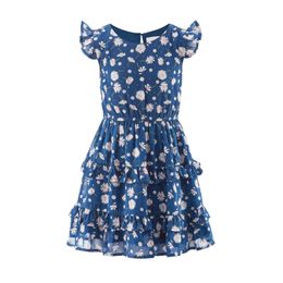 Sommerkleid happy girls "Mädchenkleid", Mädchen, Gr. 92, EURO-Größen, navy, Stoff, 100% Polyester, normal, Kleider