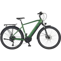 E-Bike Prophete "Entdecker 4.9" Gr. 54, schwarz (grün, schwarz), Elektrofahrräder, 54cm, 28 Zoll (71,12cm), Pedelec, Elektrofahrrad für Herren