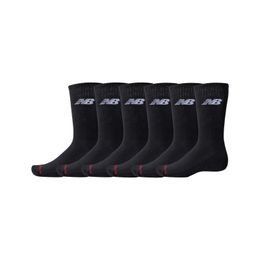 Sportsocken New Balance "EVERYDAY CREW 6 PAIRS", Herren, Gr. M3942, schwarz, Obermaterial: 100% Baumwolle, Socken
