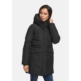 Winterjacke Marikoo "Delilah", Damen, Gr. XL, schwarz, Obermaterial: 100% Polyester; Futter: 100% Polyester; Wattierung: 100% Polyester; Ärmelfutter: 100% Polyester, Jacken, mit kuschelig warmem Teddyfleece und hohem Kragen