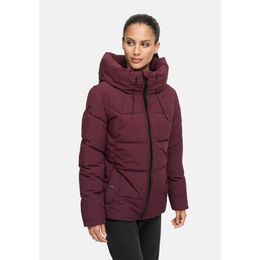 Winterjacke Marikoo "Kuscheltatze", Damen, Gr. M, wine, Obermaterial: 100% Polyester; Futter: 100% Polyester; Wattierung: 100% Polyester; Ärmelfutter: 100% Polyester, Jacken, mit wärmendem Innenfutter und extra hohem Kragen