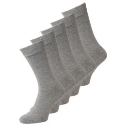 Jack & Jones Basicsocken JACK & JONES "JACJENS SOCK 5 PACK NOOS", Herren, grau (light grau melange), Baumwollmischung, meliert, Socken