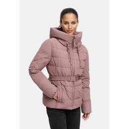 Winterjacke Marikoo "Himee", Damen, Gr. L, mauve, Obermaterial: 100% Polyester; Futter: 100% Polyester; Wattierung: 100% Polyester; Ärmelfutter: 100% Polyester, Jacken, mit praktischem Taillengürtel und robuster Klickschnalle