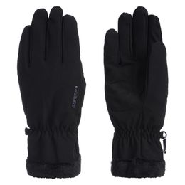 Skihandschuhe Icepeak "Icepeak HANAU", Damen, Gr. M (8/85), basic schwarz, Obermaterial: 100% Polyester, Handschuhe