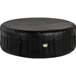 Whirlpool EXIT "Silver Classic", schwarz, B:204cm H:65cm L:204cm, Whirlpools, Aufstellbecken, 140 Luftdüsen, ØxH: 204x65 cm, für 4 Personen