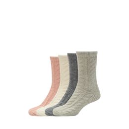 Socken s.Oliver "warm & cozy", Damen, Gr. 39 (42), ghost gray lurex, Materialmix, Socken, mit elastischem Bund