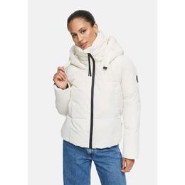 Winterjacke Marikoo "Ninikaa", Damen, Gr. S, sanftes weiß, Obermaterial: 100% Polyester; Futter: 100% Polyester; Wattierung: 100% Polyester; Ärmelfutter: 100% Polyester, Jacken, kurze Winterjacke mit extra hohem Windschutzkragen