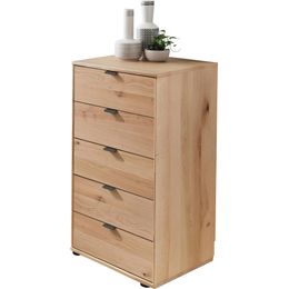 Schubkastenkommode Wiemann "Cardiff Sideboard, Wäscheschrank, teilmassiv Bianco-Eiche, Schubladen", braun, B:40cm, Sideboards, Schubkästen inklusive Selbsteinzug und Dämpfung