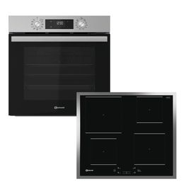 Bauknecht Backofen-Set "BAKO 740 IND IN", Energieeffizienz: A+ (A+++-D), inox, Herdsets, Hydrolyse - Reinigung mit der natürlichen Kraft des Dampfes bei 90 C