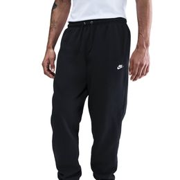 Sporthose Nike Sportswear "M NK CLUB BB CUFF PANT", Herren, Gr. L, N-Gr, schwarz-weiß (schwarz, schwarz, weiß), Obermaterial: 80% Baumwolle, 20% Polyester, Hosen