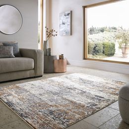 Teppich FLAIR RUGS "Drift Abstract, Glanzeffekt", multi, B:200cm H:7mm L:300cm, Polyester, Teppiche, aus recyceltem Polyester, Wohnzimmer, Schlafzimmer, Esszimmer