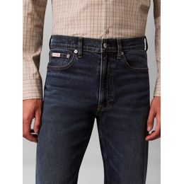 Straight-Jeans Calvin Klein Jeans "STNDRD STRGHT JEANS", Herren, Gr. 36, Länge 32, oil slick, Denim/Jeans, Obermaterial: 99% Baumwolle, 1% Elasthan, unifarben, straight fit lang, Jeans, Straight fit