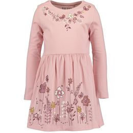 Jerseykleid Blue Seven, Mädchen, Gr. 104, N-Gr, rosa, Jersey, Obermaterial: 100% Baumwolle, bedruckt, regular fit kniebedeckend, Rundhals, abgesteppte Kante, Kleider, mit tollen Blütendrucken