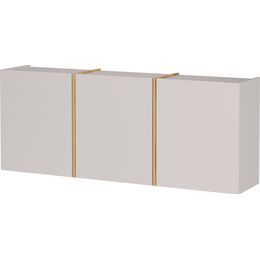 Mehrzweckschrank Germania "GW-Libbiano Plus", kaschmir, navarra, eiche, nachbildung, B:138cm H:55cm T:29cm, Spanplatte, Schränke, griffloses Design mit Balkonoptik