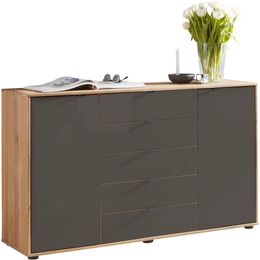 Kombikommode Wiemann "Cardiff Sideboard, Wäscheschrank, teilmassiv Erle, mit Schubladen", braun, Erle,Glasmocca, Erle, Sideboards, verschiedenen Ausführungen, inklusive Einlegeboden