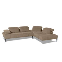 Ecksofa Calia italia, B:300cm H:77cm T:224cmkamel, Wohnzimmer, Sofas, "Skyline, Made in Italy, Design-Sofa, L-Form, mit Sitztiefenverstellung",