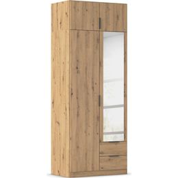 Kleiderschrank Rauch "Drehtürenschrank Schrank Garderobe Ankleide Schlafzimmer LAGOA", eiche artisan, B:91cm H:235cm T:54cm, Holzwerkstoff, Schränke, geräumige Schubladen, 3 Breiten, optional mit Aufsatz MADE IN GERMANY