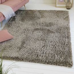 Hochflor-Teppich OTTO HOME "Josetta, auch als Läufer erhältlich", braun, B:120cm H:50mm L:170cm, Polyester, Teppiche, Langflor, Shaggy, dichter weicher Hochflor, uni farben, Wohnzimmer