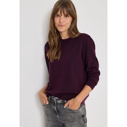 Strickpullover Cecil, Damen, Gr. XL (44), eggplant rot, Strick, Obermaterial: 33% Polyester, 31% Polyacryl, 24% Baumwolle, 12% Nylon, unifarben, regular fit hüftlang, Rundhals, Pullover, Rundhalspullover, Regular Fit