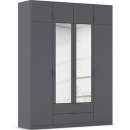 Kleiderschrank Rauch "Drehtürenschrank Schrank Garderobe Ankleide Schlafzimmer LAGOA", graumetallic, B:181cm H:235cm T:54cm, Holzwerkstoff, Schränke, geräumige Schubladen, 3 Breiten, optional mit Aufsatz MADE IN GERMANY