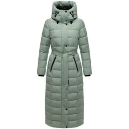 Steppmantel Navahoo "Das Teil XIV", Damen, Gr. S (36), mint, Oberstoff: 100% Polyester, Futter: 100% Polyester, Wattierung: 100% Polyester, Ärmelfutter: 100% Polyester, gerade wadenlang, hoch geschlossener Ausschnitt, Ärmel ohne Ärmelschlitz Rippstrickbündchen, Mäntel, extralanger Wintermantel mit abnehmbaren Kunstfellkragen