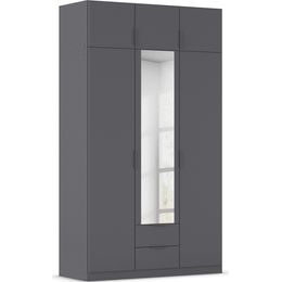 Kleiderschrank Rauch "Drehtürenschrank Schrank Garderobe Ankleide Schlafzimmer LAGOA", graumetallic, B:136cm H:235cm T:54cm, Holzwerkstoff, Schränke, geräumige Schubladen, 3 Breiten, optional mit Aufsatz MADE IN GERMANY