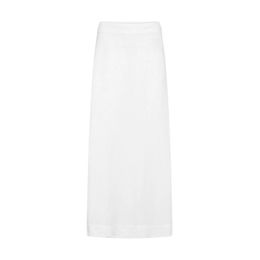 Midirock Levete Room "Levete Room Skirt LR-NAJA 30", Damen, Gr. L, l100, weiß, Obermaterial: 55% Leinen, 45% Viskose, Röcke