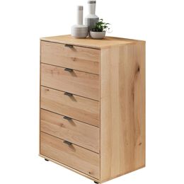 Schubkastenkommode Wiemann "Cardiff Sideboard, Wäscheschrank, teilmassiv Bianco-Eiche, Schubladen", braun, B:60cm, Sideboards, Schubkästen inklusive Selbsteinzug und Dämpfung