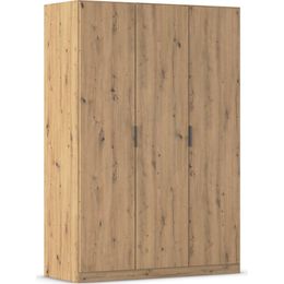 Kleiderschrank Rauch "Drehtürenschrank Schrank Garderobe Ankleide Schlafzimmer LAGOA", eiche artisan, B:136cm H:197cm T:54cm, Holzwerkstoff, Schränke, moderne Kantengriffe aus Metall, optional mit Aufsatz MADE IN GERMANY
