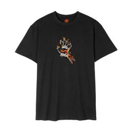 T-Shirt Santa Cruz "BURNT BONE HAND T-SHIRT", Herren, Gr. L, schwarz, Obermaterial: 100% Baumwolle, Shirts