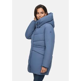 Winterjacke Marikoo "Delilah", Damen, Gr. XL, dustyblau, Obermaterial: 100% Polyester; Futter: 100% Polyester; Wattierung: 100% Polyester; Ärmelfutter: 100% Polyester, Jacken, mit kuschelig warmem Teddyfleece und hohem Kragen
